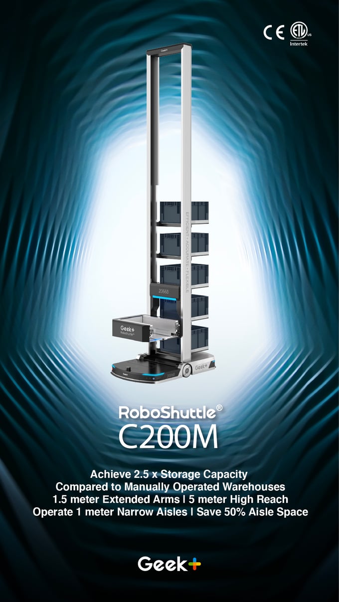 Geek+ RoboShuttle - The First Bin-to-Person Solution to Achieve CE and ...