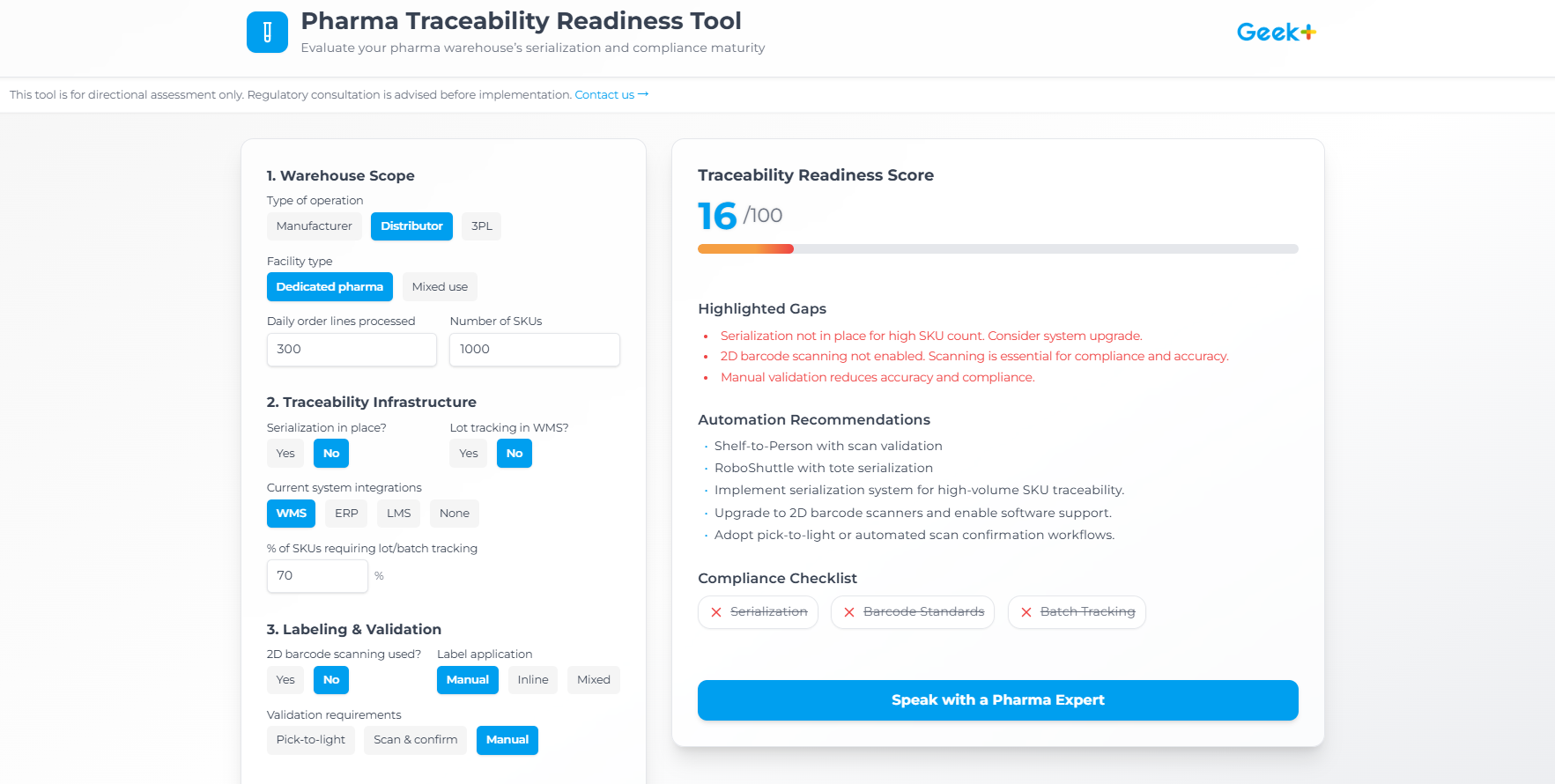 Pharma Traceability Readiness Tool | Ensure Compliance and Safety